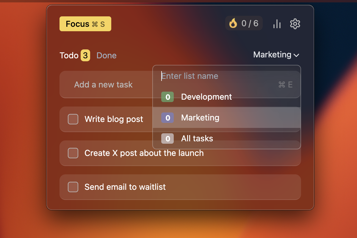 The minimalist macOS app to get things done